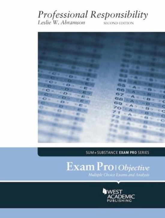 Exam Pro Series- Exam Pro on Professional Responsibility ...