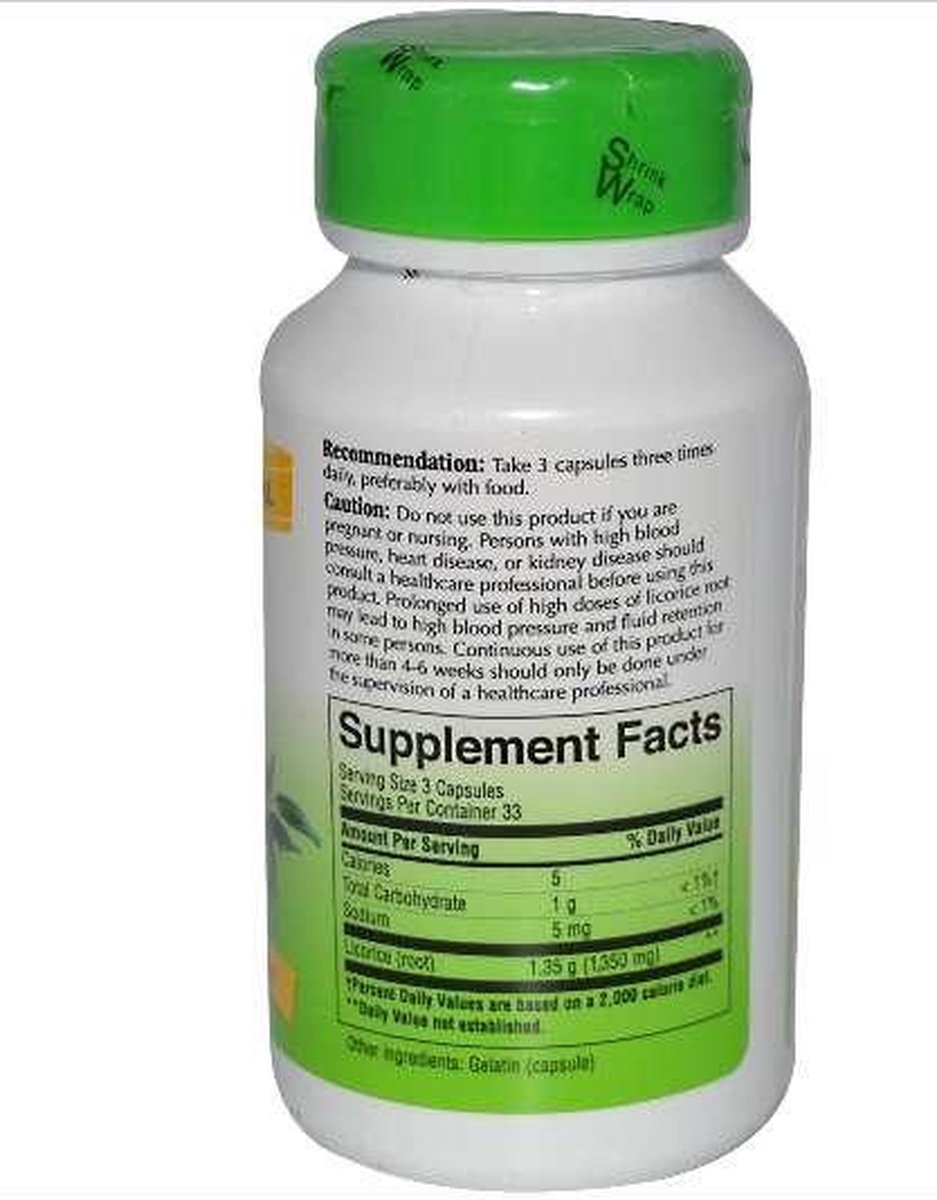 Zoethout wortel (100 Capsules) - Nature's Way | bol