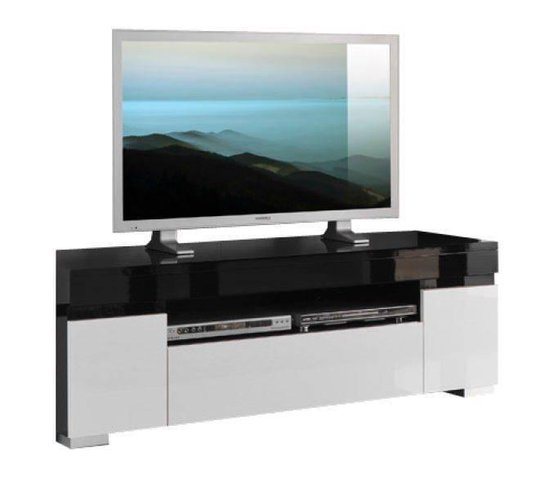 Davidi Design Zenos - Tv-meubel - Wit/Zwart - Hout/Metaal | bol.com