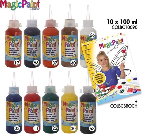 Magic Paint Assorti - 10 kleuren x 100 ml - Set | bol