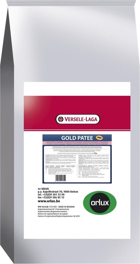 Versele-Laga Orlux Gold Patee Papegaai - Vogelvoer - 25 kg | bol