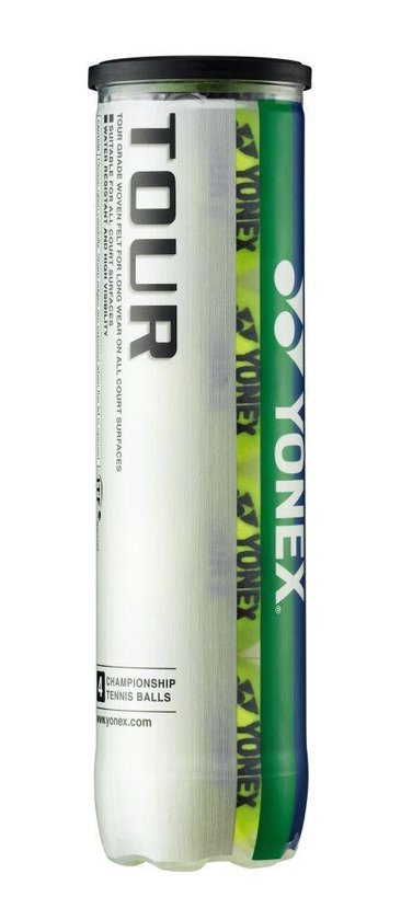 Yonex TB Tour - Tennisballen - Geel - 4 ballen | bol