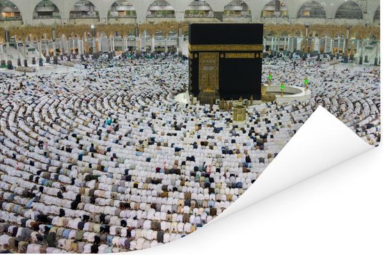 Kaäba omringt door mensen in Mekka Poster 120x80 cm - Foto print op ...