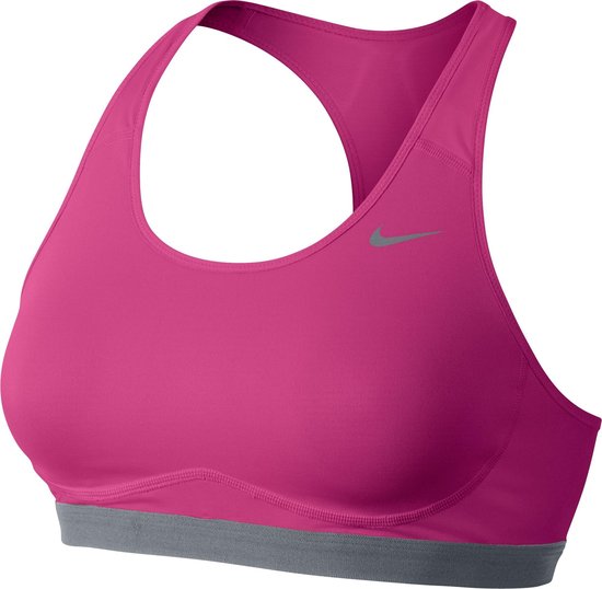 Nike Pro Fierce Sportbeha - Maat L - Vrouwen - roze/grijs | bol.com
