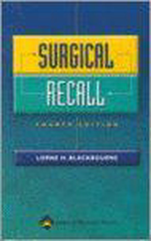Surgical Recall | 9780781786089 | Lorne H. Blackbourne | Boeken | bol.com