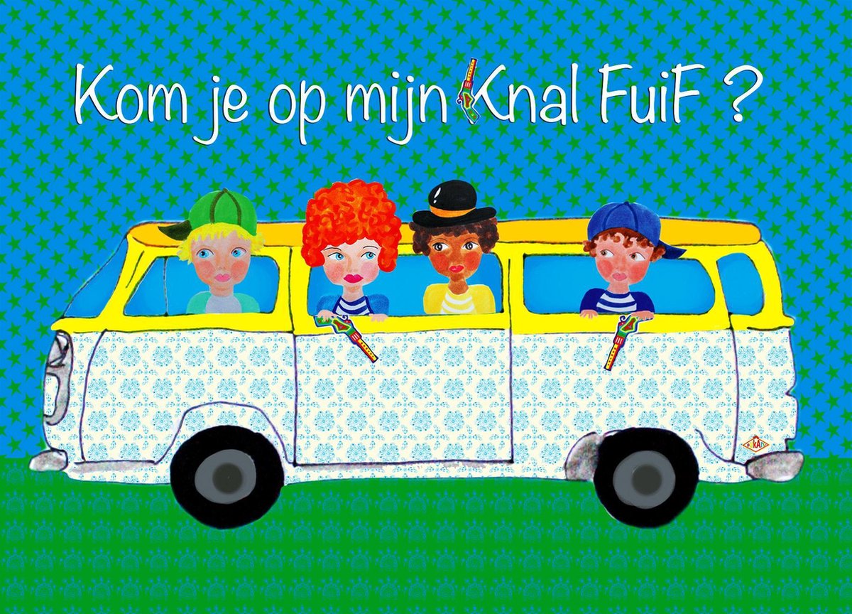 Uitnodiging - Kinderfeestje - Kinderkaarten - klassenfeest - Knal fuif ...