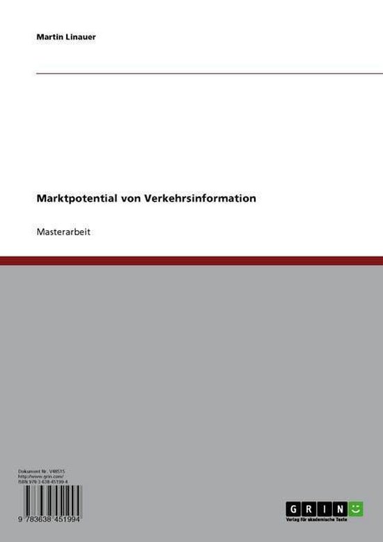 Marktpotential von Verkehrsinformation (ebook), Martin Linauer ...