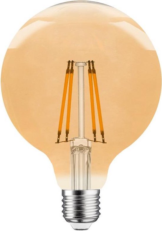 OP=OP Ledmaxx LED Globelamp G125 E27 4W 300lm 2200K goud Niet dimbaar Ø12.5cm | bol.com