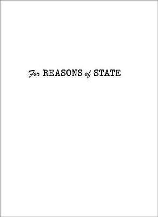 For Reasons Of State, Angelique Campens | 9780300146943 | Boeken | bol