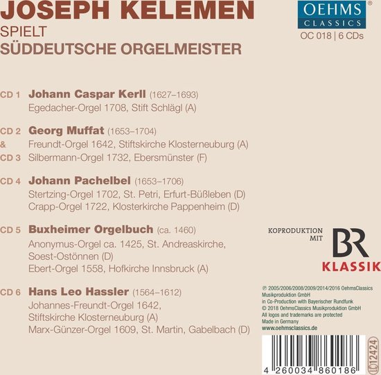 South German Organ Masters, Joseph Kelemen | CD (album) | Muziek | bol.com