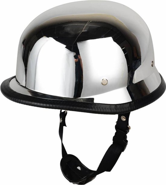 Chrome Duitse motorhelm maat M | bol