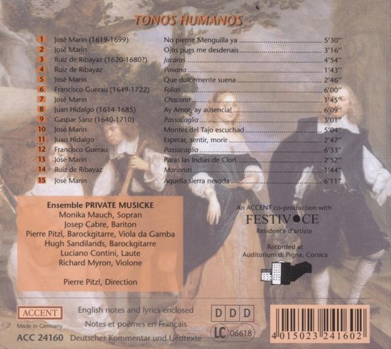 Ensemble Private Musicke - Tonos Humanos (CD), Ensemble Private Musicke | Muziek | bol