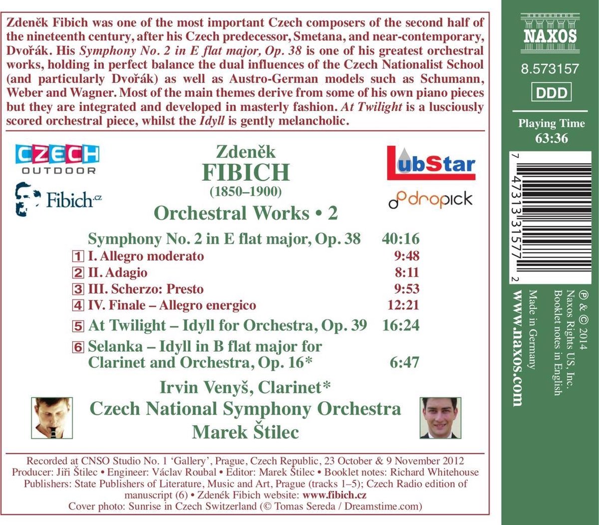 Irvin Venys, Czech National Symphony Orchestra, Marek Štilec - Fibich ...
