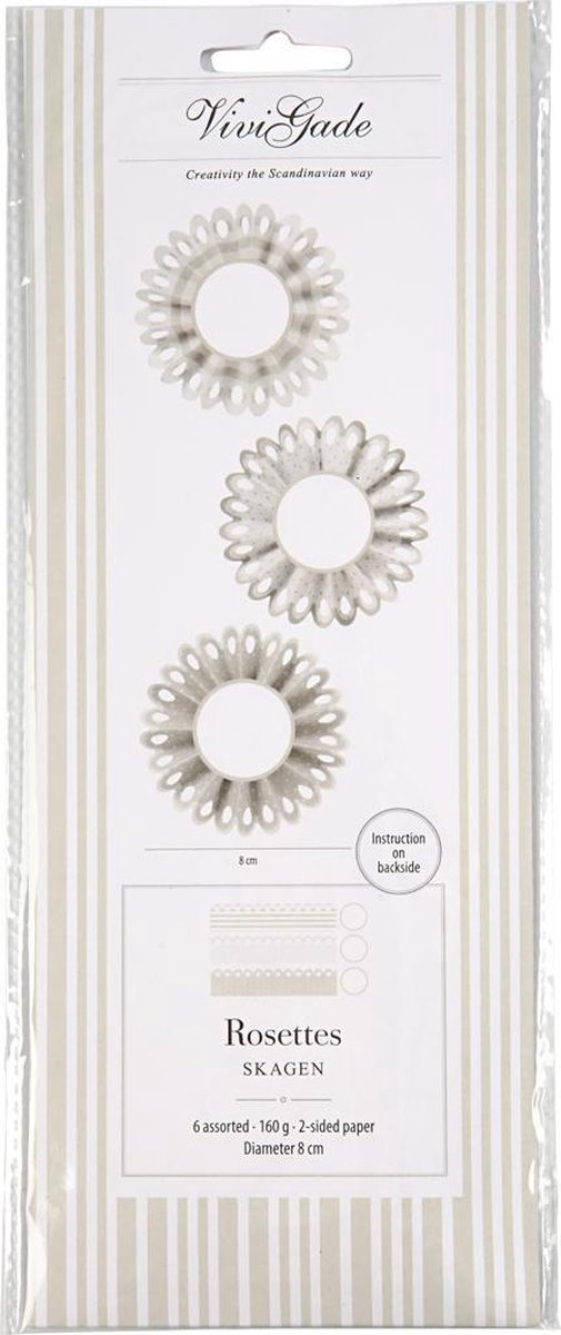 Rozetten, d: 8 cm, Skagen, 6 stuks | bol