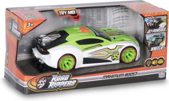 Road Rippers Maximum Boost Groen Wit - Speelgoedauto | bol
