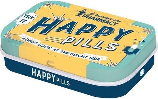 Mint box Happy pills - Nostalgic Art - Pepermuntjes - Mints | bol