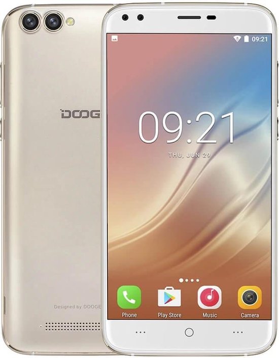 Doogee X30 5,5 inch Android 7.0 Quad Core 3360mah 2GB/16GB Goud | bol.com