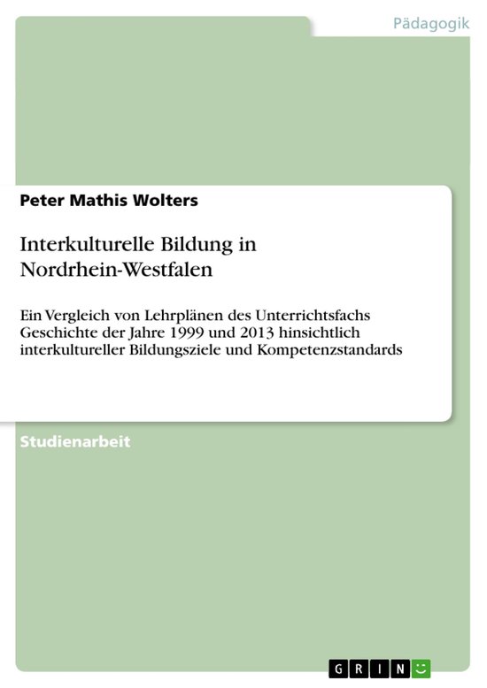Interkulturelle Bildung in Nordrhein-Westfalen (ebook), Peter Mathis ...