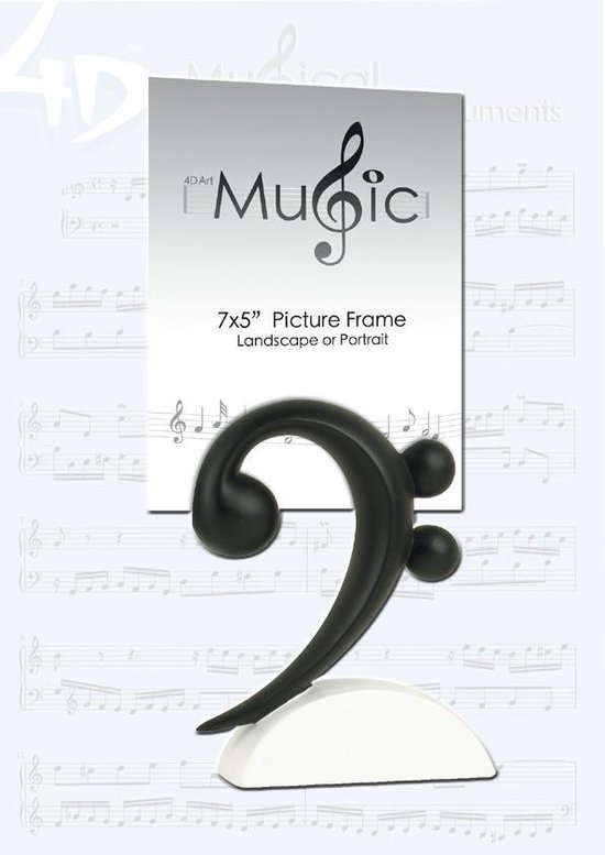 4D Music - Photo/Note Holder - Bass Clef (Bas sleutel) hoogte 11cm | bol