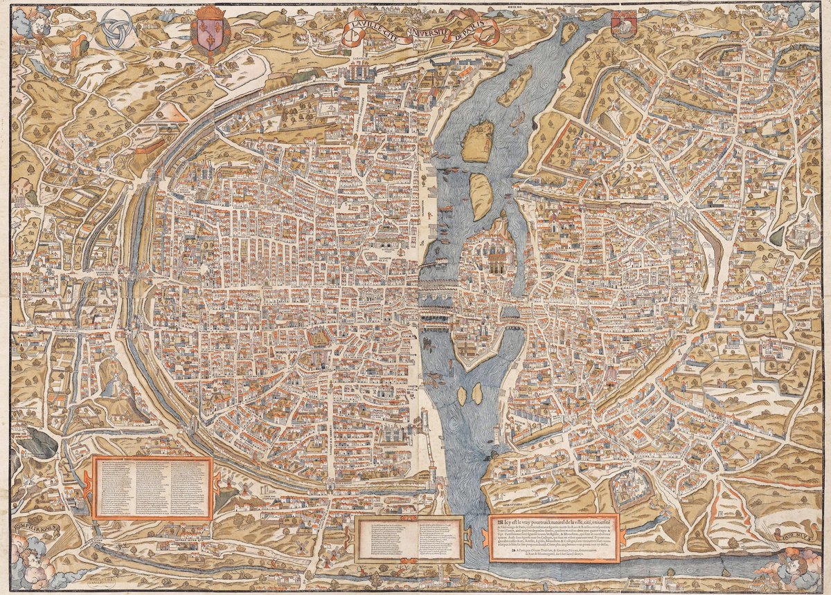 Poster Historische Kaart Parijs - 1575 - Plattegrond - Large 50x70 ...