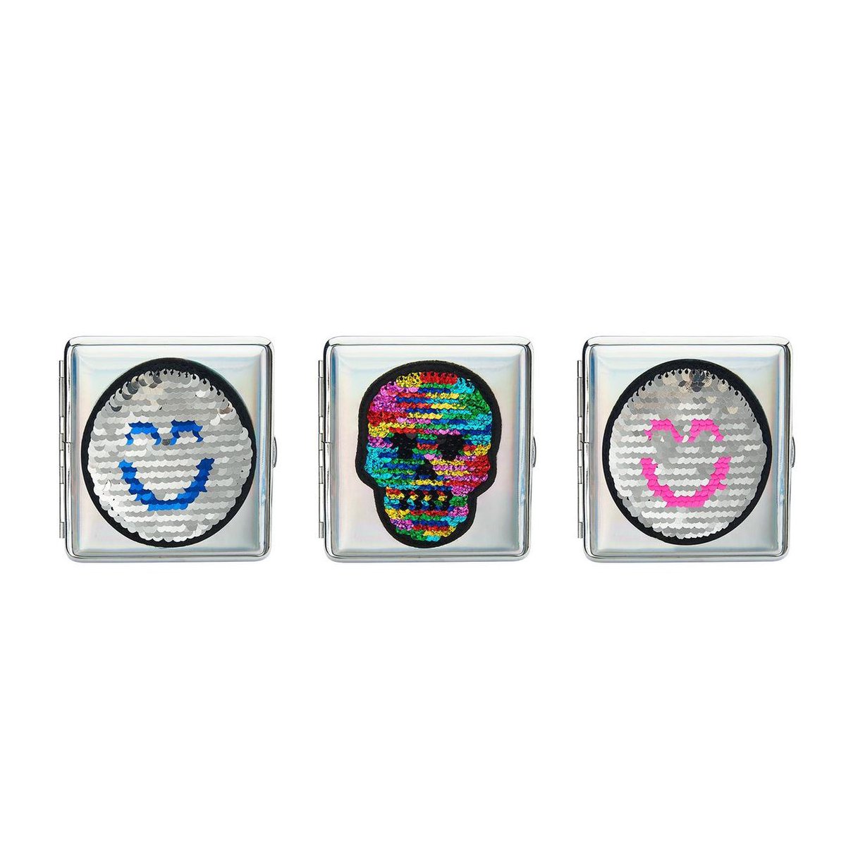 Boîte à cigarettes - Boîte à cigarettes - Acier - Motif toile - 12 ...