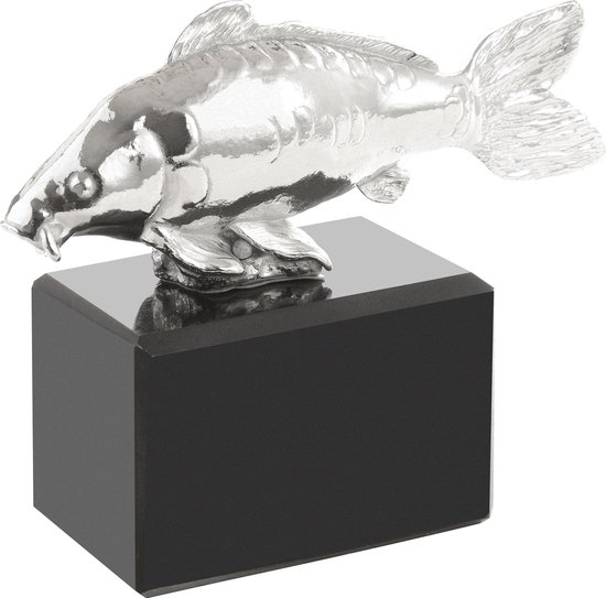 ‘Carpa Realista’ Beeld Spiegelkarper Zilver 90 mm 3-D Karper Visbeeldje ...