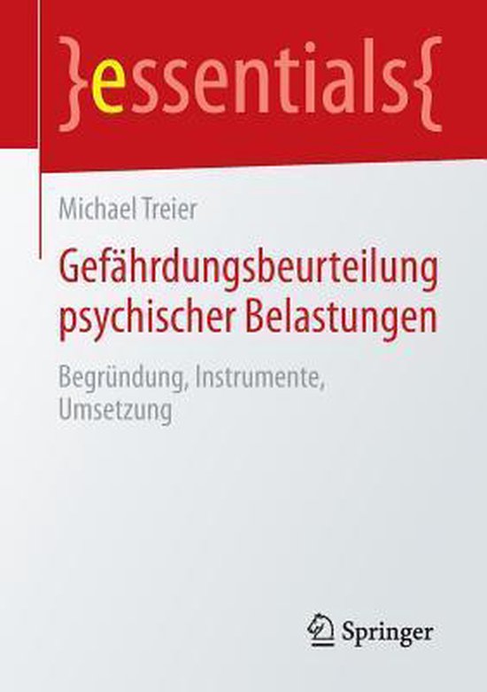 Gef hrdungsbeurteilung Psychischer Belastungen, Michael Treier | 9783658080181 | Boeken | bol.com