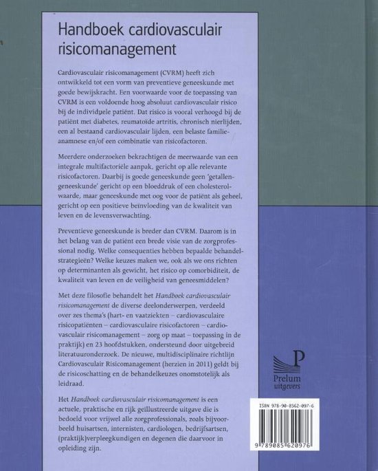 Handboek cardiovasculair risicomanagement | 9789085620976 | A. Kooy | Boeken | bol