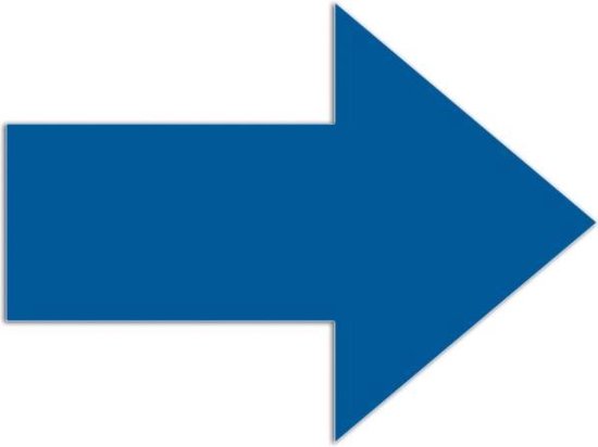 Symbool Pijl blauw, set van 5 stuks | bol