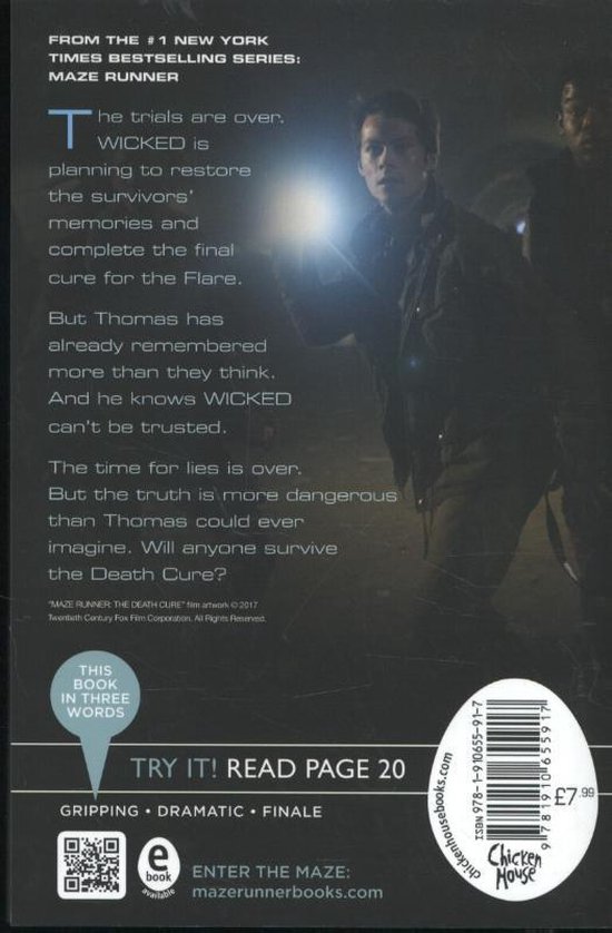 Maze Runner 3: The Death Cure, James Dashner | 9781910655917 | Boeken | bol