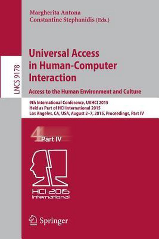 Universal Access in Human Computer Interaction Access to the Human Environment |... | bol