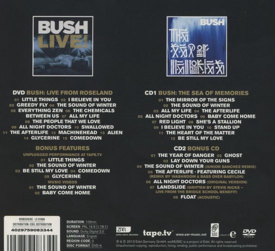 Bush - Live! -Cd+Dvd-, Bush | Muziek | bol