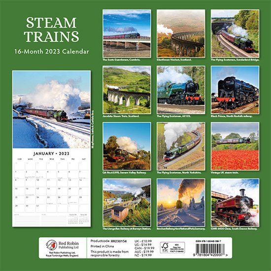Steam Trains Kalender 2023 | bol.com