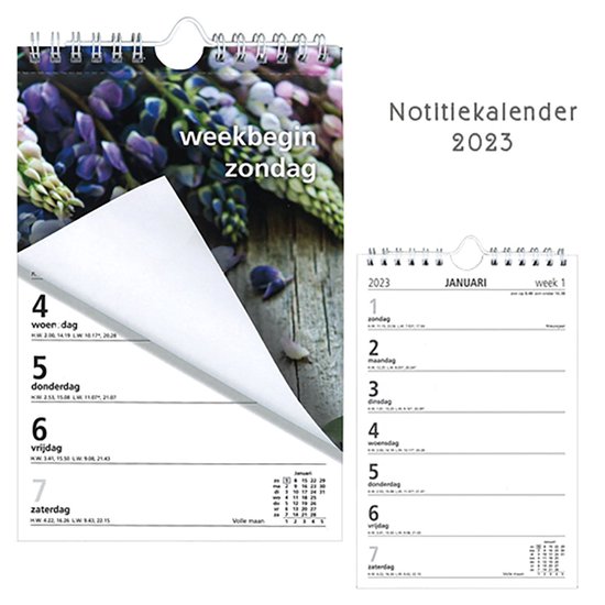 Weekkalender 2023 met Spiraal nr.2 (21cmx14cm) | bol.com