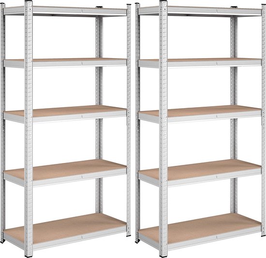 Parya Home Opslagrekken -Rekken voor zwaar gebruik - Set van 2 - 180 x ...