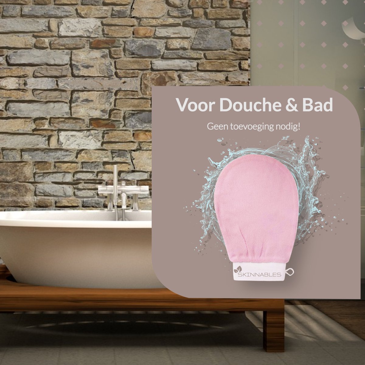 Skinnables Scrub handschoen - Huidverzorging voor Hele Lichaam en ...