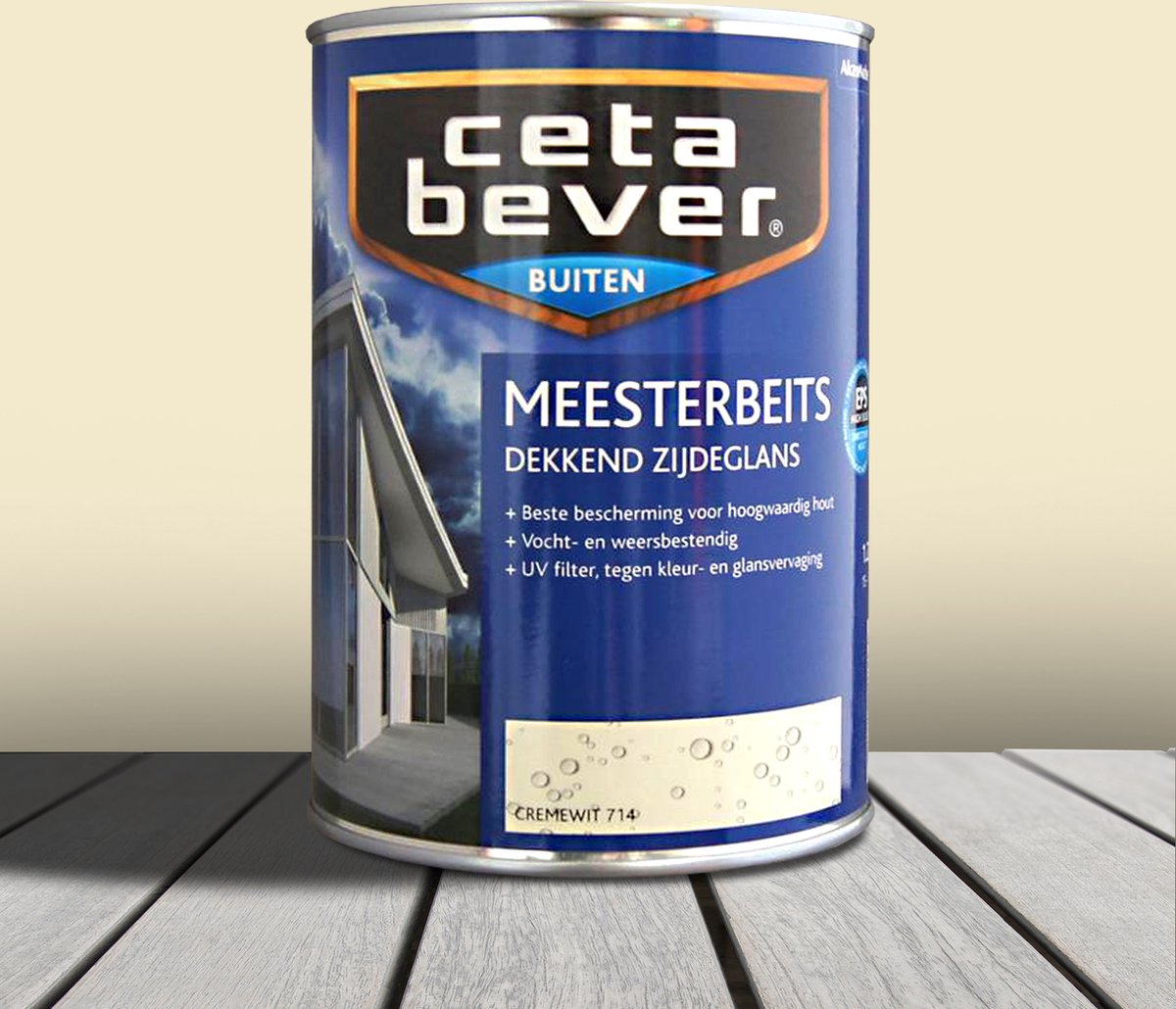 Cetabever Dekkende Meesterbeits - 1,25 liter - Cremewit | bol.com