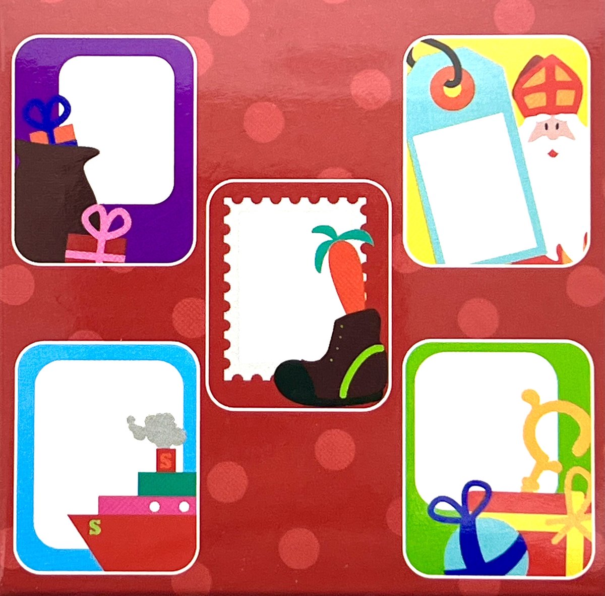 50x Sinterklaas cadeau stickers op rol - Kado naamstickers Sint thema ...