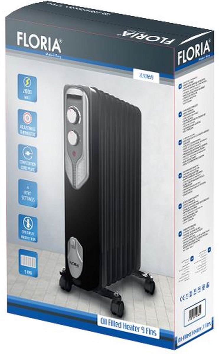 Zilan - Olieradiator elektrisch - 2000 Watt - Kachel - oliegevulde ...