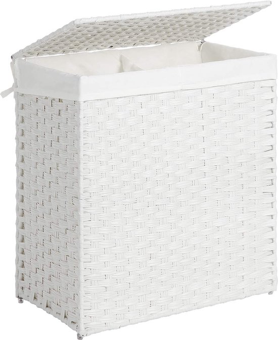 TA Design Wasmand met de hand geweven, 110L synthetische rotan wasmand ...