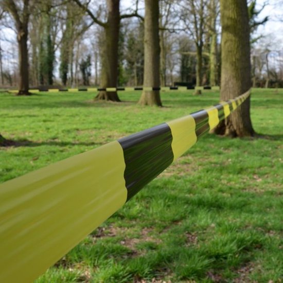 Afzetlint Geel / Zwart 100 meter| Afzetting – Warningtape ...