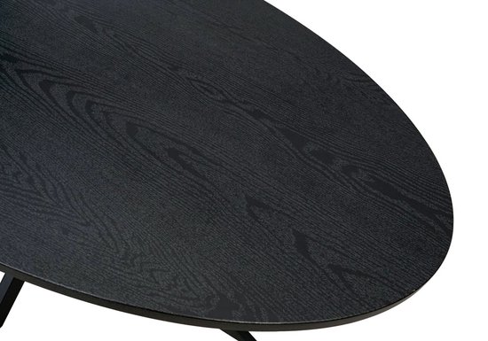 Table à manger ovale 210cm Rato table à manger ovale noire | bol.com