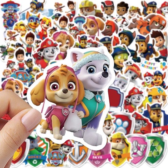 Paw Patrol Stickers 50 Stuks - Luxe Stickers - Stickers Kinderen ...