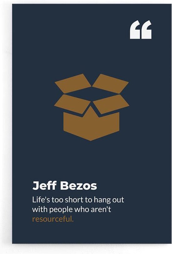 Walljar - Jeff Bezos - Muurdecoratie - Poster | bol.com