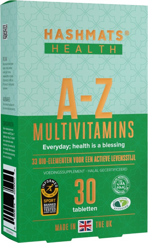A-Z Multivitamines - Vegetarian - Halal Certified - 30 capsules - with ...