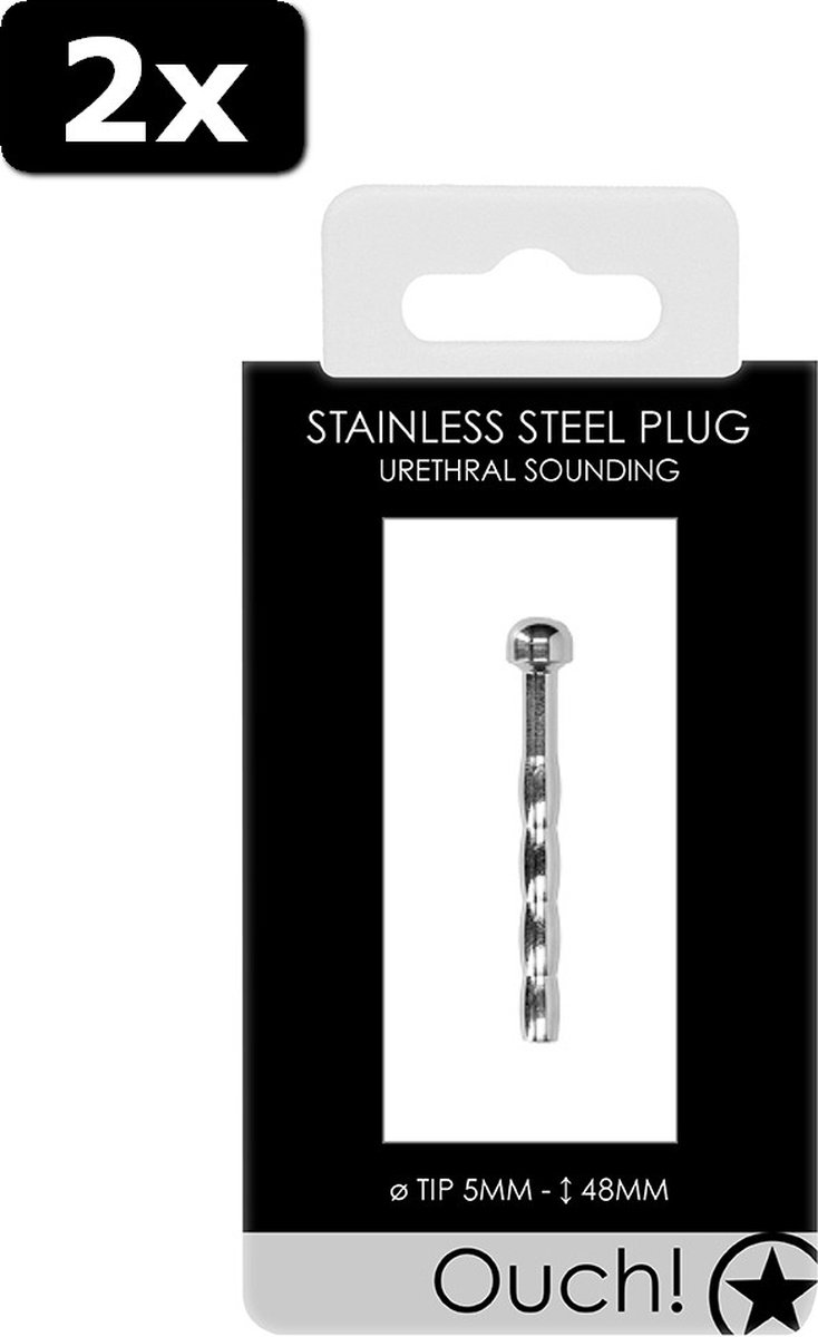 2x Urethral Sounding - Metal Plug - 5mm | bol.com
