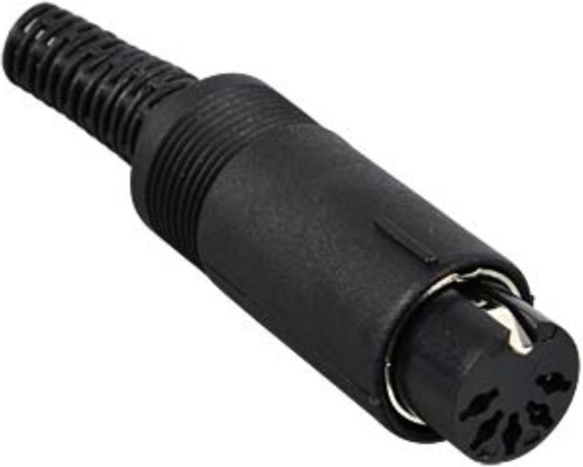 DIN 5-pins 180° (v) connector / zwart | bol