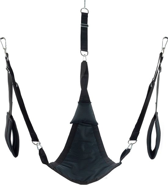 Triangle canvas sling - 3 or 4 points - Full set - Black | bol