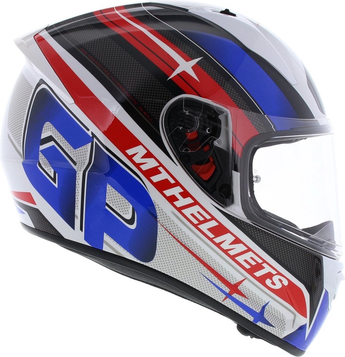 MT Stinger Integraalhelm GP Rood blauw M - Brommerhelm motorhelm | bol.com