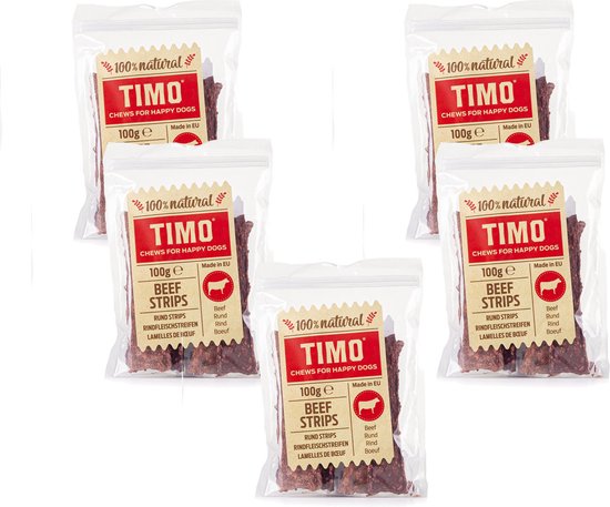 Timo Strips 100 g - Hondensnacks - 5 x Rund | bol